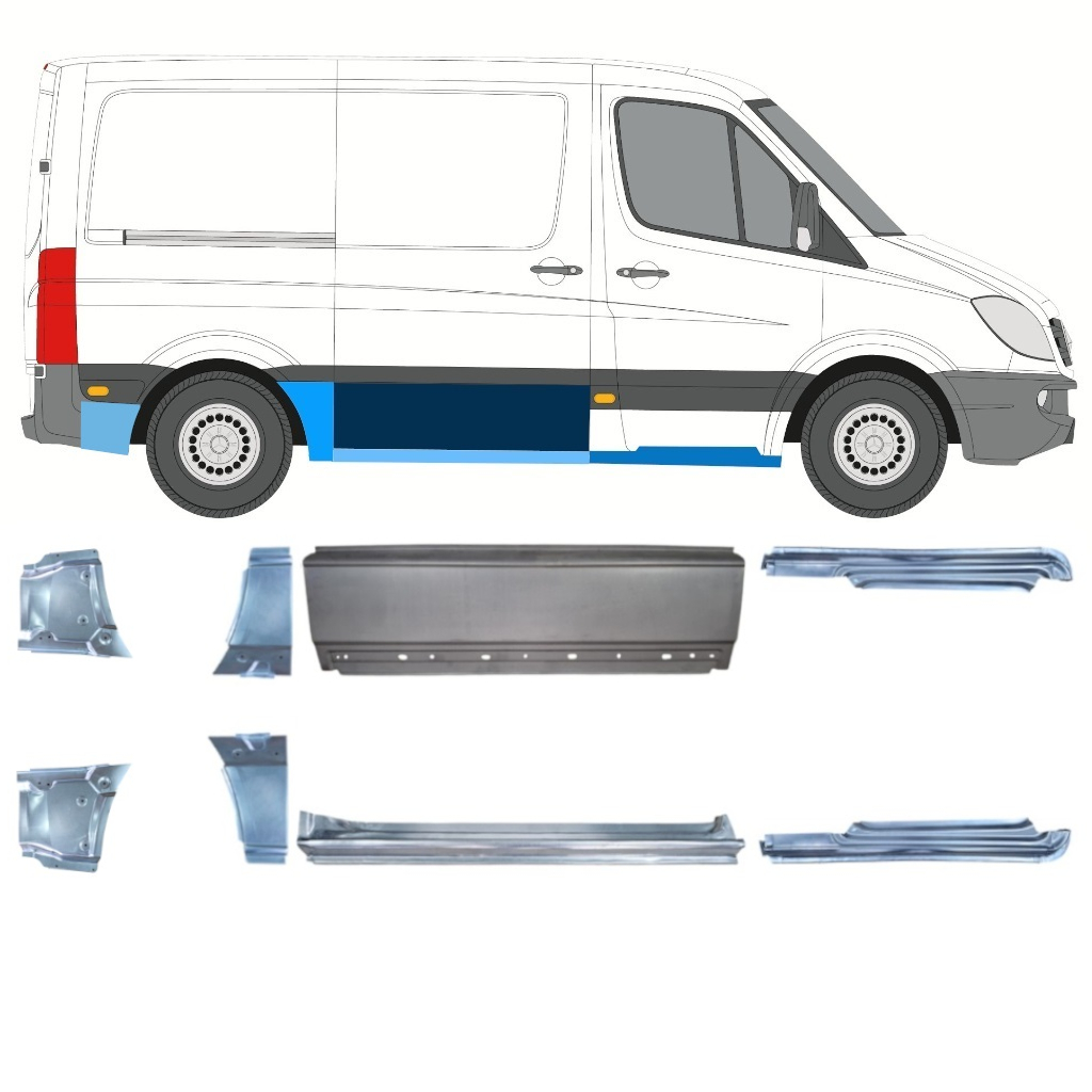 Opravný plech sada na Mercedes Sprinter 2006-2013 / Levá+Pravá / 15591